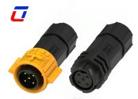 China 5 Pin M19 Power Connector Waterproof Plastic PA66 20A Male Female Push Lock Connector for sale