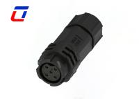 China 5 Pin M19 Power Connector Waterproof Plastic PA66 20A Male Female Push Lock Connector for sale