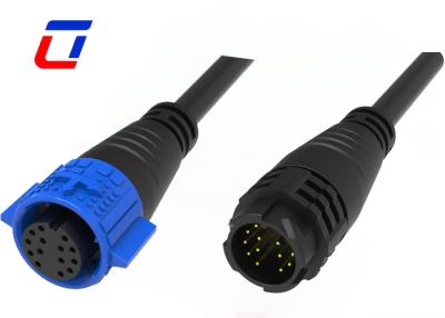 China M19 300V Molded LED Control Quick Connector 14 Pin Waterproof Outdoor Cable Connector for sale