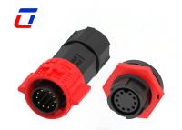 China M19 IP67 Waterproof Male Female Connector PA66 10 Pin Data Connector ODM for sale