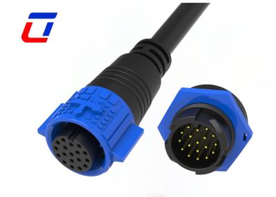 China M19 IP67 18 Pin Cable Connector Outdoor Waterproof Quick Connector To Communications Equipment for sale
