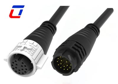 China M19 16 Pin Signal Male Female Connector Gold Plated IP67 Connectors Waterproof for sale