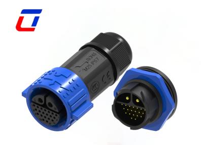 China PA66 2+20 Pin M25 Power Signal Connector Outdoor Waterproof LED Connector Manufacturer for sale