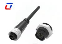 China M16 3 Pin 10A Plastic Male Female Connectors Push Lock Waterproof Power Connector for sale