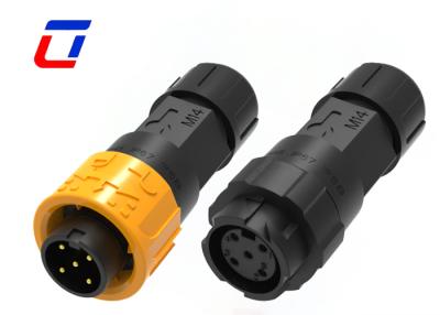 China 8A M16 5 Pin Outdoor Power Connector Plastic PA66 300V Waterproof Quick Lock Connector for sale