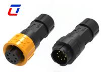 China 300V M16 7 Pin Waterproof Connector Push Locking Male Female Cable To Cable/Board Connectors for sale