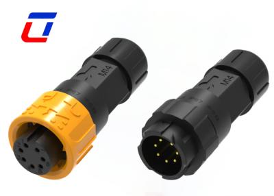 China 300V M16 7 Pin Waterproof Connector Push Locking Male Female Cable To Cable/Board Connectors for sale