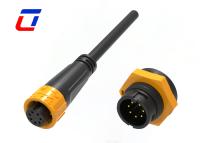 China 300V M16 7 Pin Waterproof Connector Push Locking Male Female Cable To Cable/Board Connectors for sale