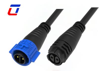 China M19 20A 2 Pin Waterproof Cable Connector Self Locking Industrial Power Connector for sale