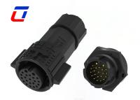 China M19 2+20 Circular Multi Pin Connectors Plastic PA66 Power Data Quick Lock Connector for sale
