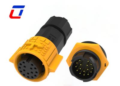 China M19 300V 16 Pin Male Female Connector Push Lock IP67 Waterproof Connector Wire To Board for sale