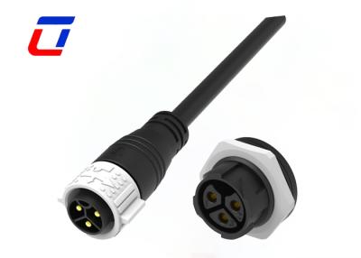 China UL94-V0 3 Pin M25 50A Waterproof Cable Connector Self Locking IP67 Power Connector for sale