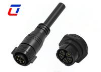 China M25 20A 5 Pin Electrical Male Female Connectors RoHS Plastic PA66 Power Connector Push Lock for sale