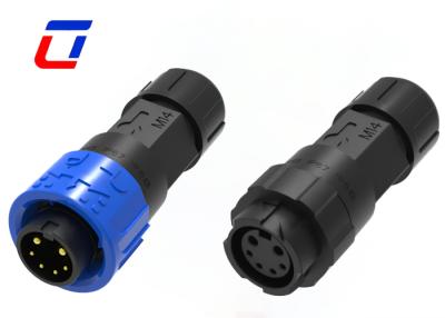 China M16 2+4 Pin Plastic Circular Connector 300V Waterproof Outdoor Electrical Signal Connectors for sale