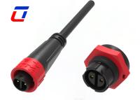 China 10A M16 2 Pin IP67 Waterproof Power Connector Plastic PA66 DC Male Female Connector for sale