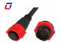 China 5A IP67 M19 Waterproof Plug And Socket Connectors Plastic PA66 18 Pin Data Connector for sale