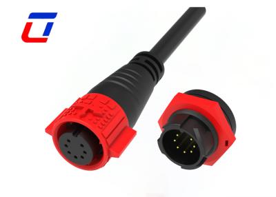 China M19 7 Pin 5A Automotive Waterproof Wire Connectors PA66 Plastic Male Female Data Connector for sale
