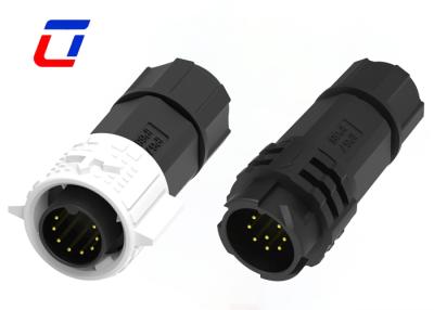 China Low Voltage 300V M19 8 Pin Circular Connector PA66 Waterproof Push Lock Data Connector for sale