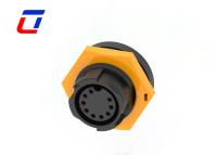 China 9 Pin Brass Gold-Plated Industrial Circular Connector 5A Low Current M19 Wire To Board for sale