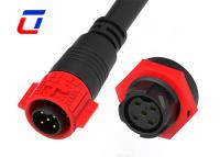 China 20A 5 Pin Power Waterproof Cable Connector M19 Industrial Male Female Push Lock Connector for sale