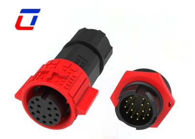 China 300V M19 Waterproof Outdoor Data Connectors 5A 16 Pin Male Female Quick Connector for sale