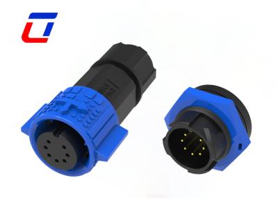 China 300V 5A 7 Pin Waterproof Connector M19 Plastic Male Female Data Wire To Board Connector for sale
