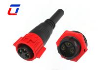 China 300V 3+2 Pin Cable Connectors Waterproof Red M19 Data Quick Connector For Lighting for sale
