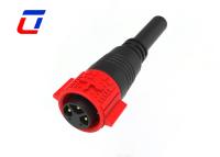 China 300V 3+2 Pin Cable Connectors Waterproof Red M19 Data Quick Connector For Lighting for sale