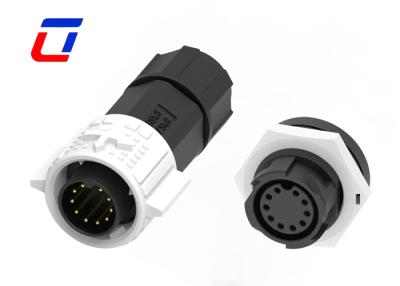 China M19 10 Pin Waterproof Panel Mount Connector 5A 300V Quick Lock Round Data Connector for sale