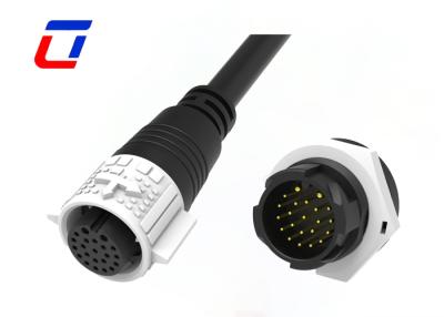 China IP67 M19 Waterproof Quick Disconnect Wire To Board connectors 2+20 Pin For Power And Signal for sale