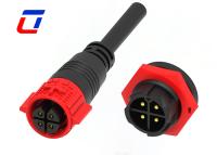 China 20A PA66 4 Pin Wire To Wire Connector M19 Push Lock IP67 Waterproof Power Connector for sale