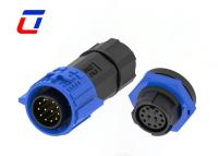 China M19 12 Pin 300V IP67 Circular Plastic Connectors Push Locking Waterproof Data Connector for sale