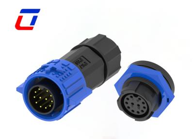 China M19 12 Pin 300V IP67 Circular Plastic Connectors Push Locking Waterproof Data Connector for sale