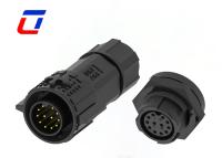 China M19 12 Pin 300V IP67 Circular Plastic Connectors Push Locking Waterproof Data Connector for sale