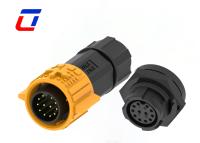 China M19 12 Pin 300V IP67 Circular Plastic Connectors Push Locking Waterproof Data Connector for sale