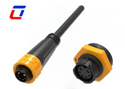 China 300V M16 2+4 Pin 20A Signal And Power Connectors IP67 Molded Cable Connectors for sale