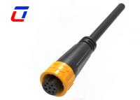China Gold Plated M16 8Pin Plastic Male Female Connectors 300V Waterproof Cable Connector for sale