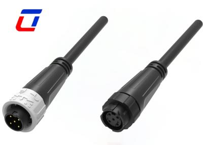 China Waterproof Outdoor Cable Connector 8A 125V Push Locking M16 5 Pin Power Connector for sale