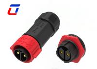 China 50A High Current PA66 2 Pin Panel Mount Power Connector Push Lock 600V Round Connectors for sale