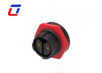 China 50A High Current PA66 2 Pin Panel Mount Power Connector Push Lock 600V Round Connectors for sale