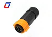 China Waterproof DC Power Connector M25 5 Pin 20A Push Lock Outdoor Cable New Energy Connector for sale