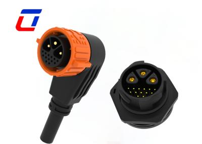 China 3+13 Pin M25 Multi Pin Male Female Connector PA66 Waterproof 300V Push Lock Connector for sale