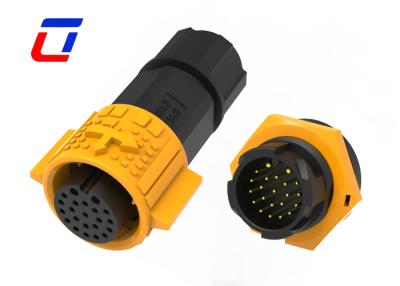 China 300V 15A+5A Plastic Circular Connector 2+20 Pin Push Locking Multi Pin Connectors Waterproof for sale
