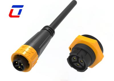 China M16 10A Cable Connector 3 Pin 300V Waterproof Landscape Lighting Connectors for sale