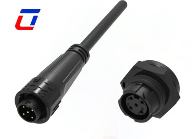 China 8A Outdoor Power Waterproof Wire Connectors M16 5 Pin Plastic PA66 DC Quick Connector for sale
