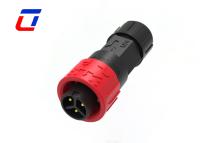 China 300V 10A IP67 Power Connectors M16 Panel Mount Connector 3 Pin Push Locking for sale