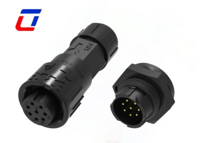 China 5A M16 8 Pin Low Voltage LED Connectors IP67 Quick Lock Plug Socket For Data for sale