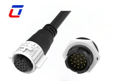China M19 300V 5A Waterproof Landscape Lighting Connectors Push Lock ODM 18 Pin Data Connector for sale