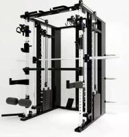 China 3*80KG Weight Stack Commercial All-in-One Smith Machine Comprehensive Fitness Equipment for sale