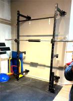 China Home Gym Fitness Equipment Weight Lifting Exercise Folding Wall Mounted Squat Rack for sale